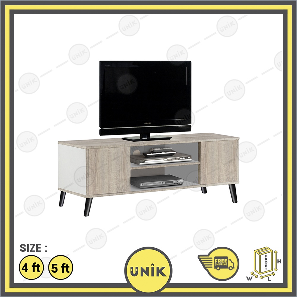 [UNIK] (FREE SHIPPING) 4ft & 5ft Hall TV Cabinet Rack Console | Almari ...