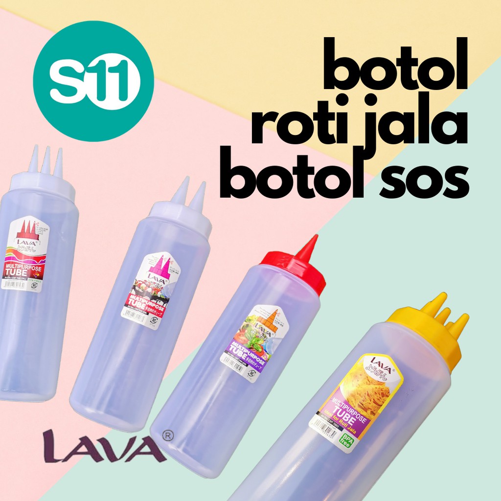 S11 x LAVA 700ML Acuan Roti Jala 5 Lubang/Botol Roti Jala 3 Lubang ...
