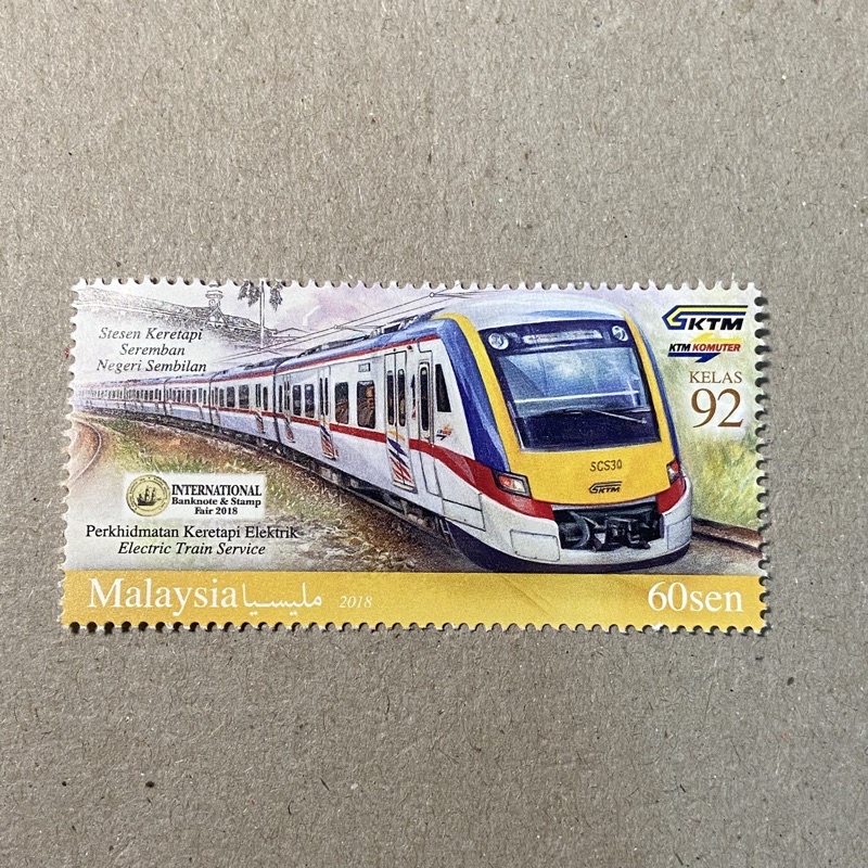 Postage stamp - Electric Train Service (ETS) stamp , for mail postcards ...