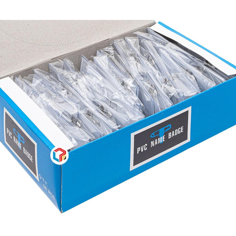 Rigid PVC Name Badge With Clip (50pcs per box) | Shopee Malaysia