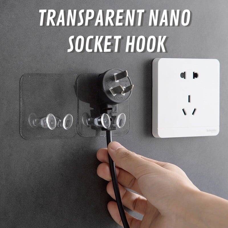 Transparent Nano Socket Hook cangkuk wayar socket penyangkut pelbagai ...