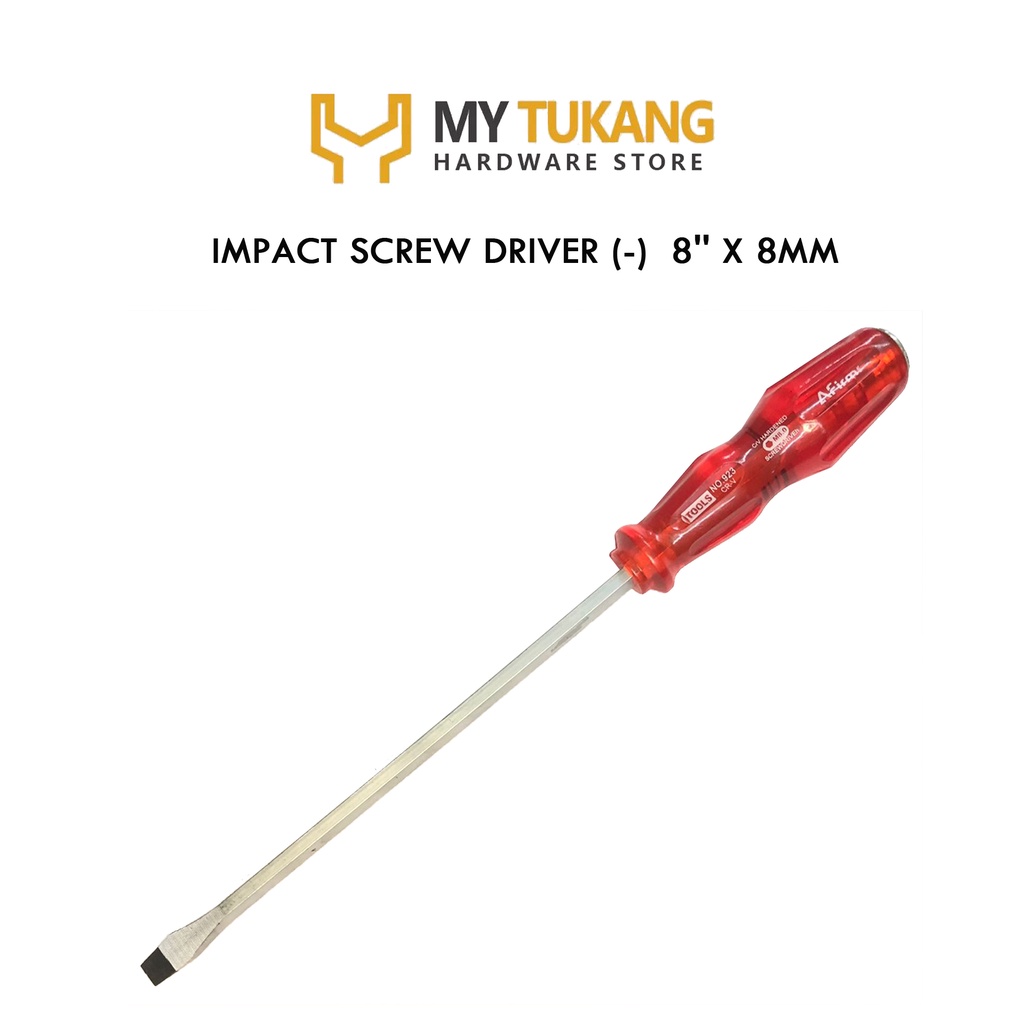 IMPACT SCREW DRIVER (-) 8'' X 8MM | Shopee Malaysia