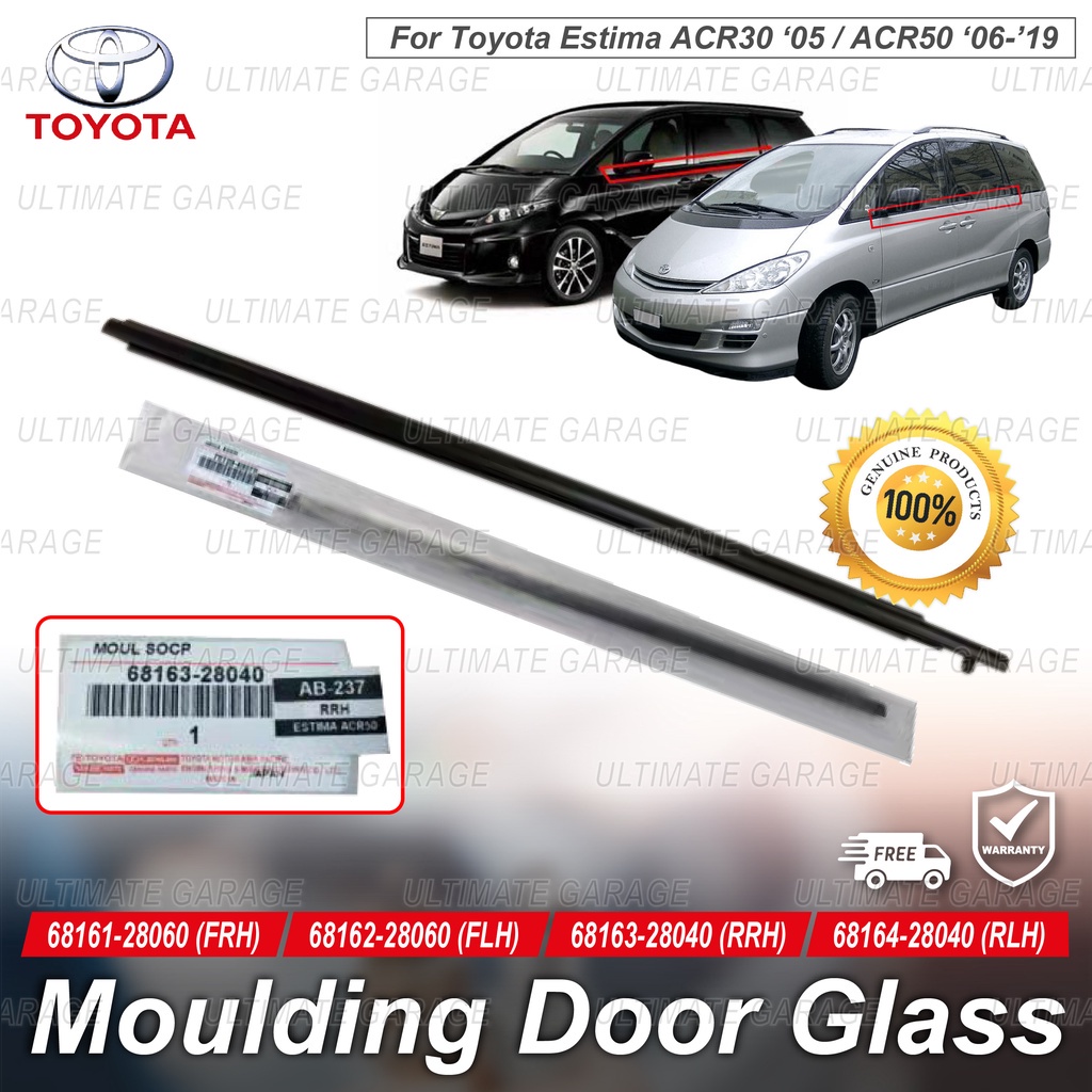TOYOTA ESTIMA PREVIA ACR30 50 GSR50 GLASS DOOR MOULDING SEAL RUBBER ...