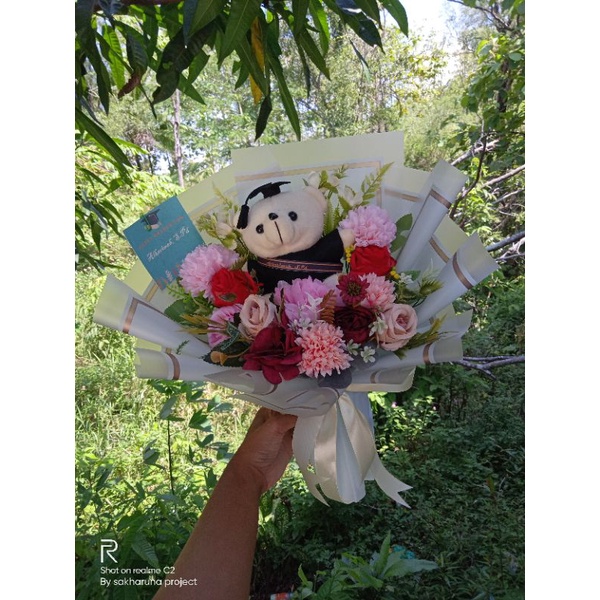 Graduation bucket/Flower bucket/Fake Flower bucket/artificial Flower ...