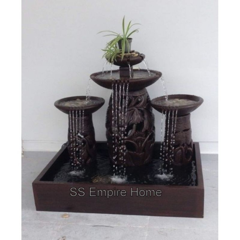 S43 Brown Feng Shui 4x3 / 4x4 Water Pond Fountain Kolam Air Sandstone ...