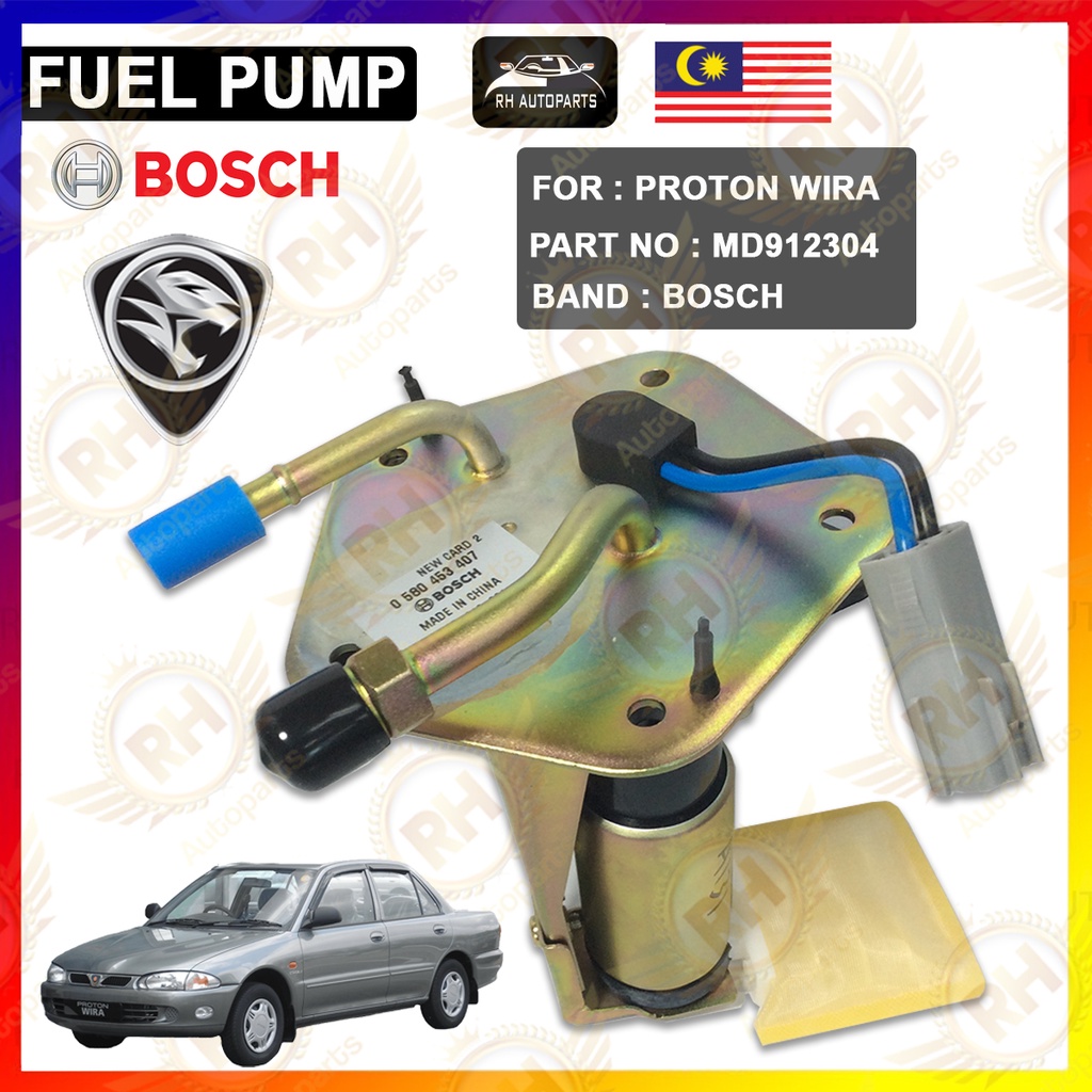 Proton Wira/satria/putra/arena Fuel Pump With Bracket Genuine Bosch ...