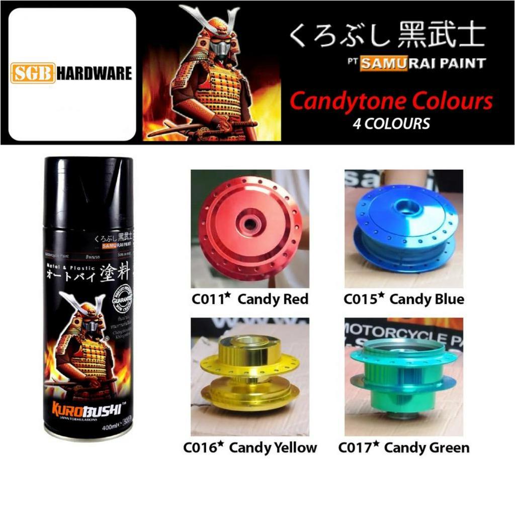 SAMURAI CANDY CHROME COLOUR SPRAYS C011/C015/C016/C017/C018 Candy Red ...