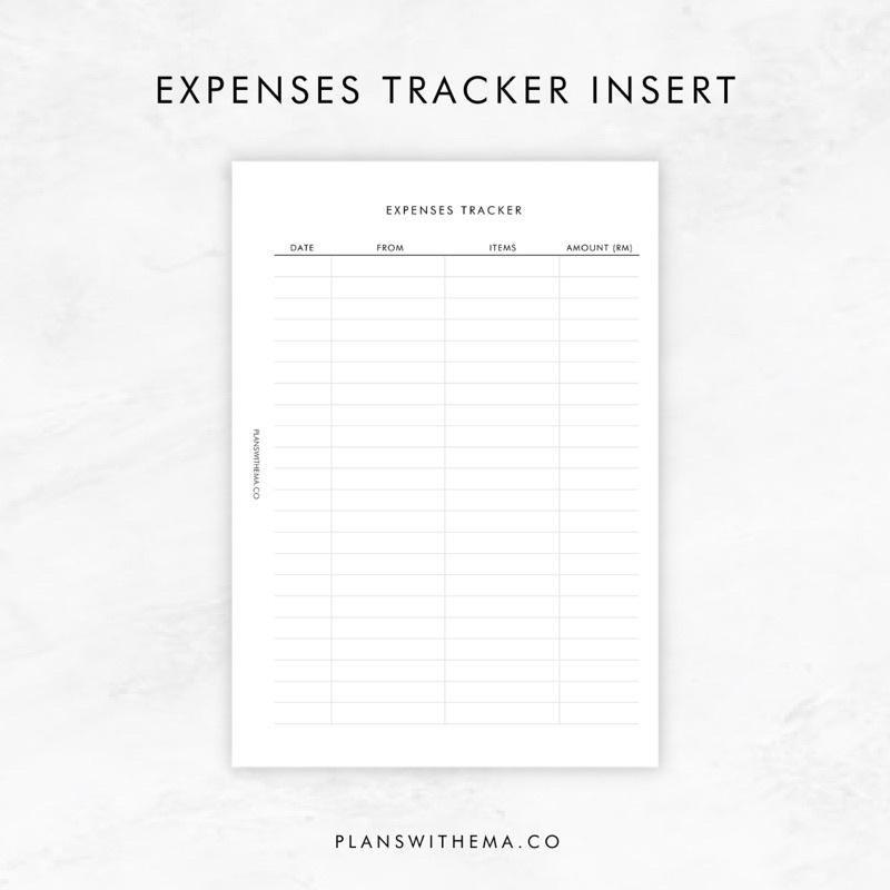 Expenses Tracker Planner Insert | Shopee Malaysia