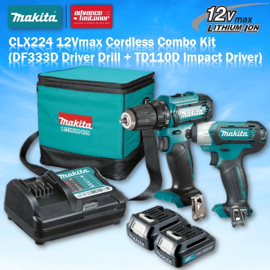 Makita 12Vmax Cordless Combo Set ( DF333D Driver Drill / TD110D Impact Driver ) | Shopee Malaysia