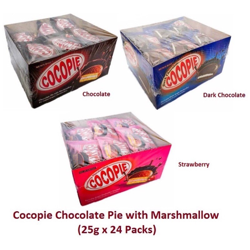 25g x 24pcs Mum's Bake Cocopie [Chocolate / Dark Chocolate / Strawberry ...