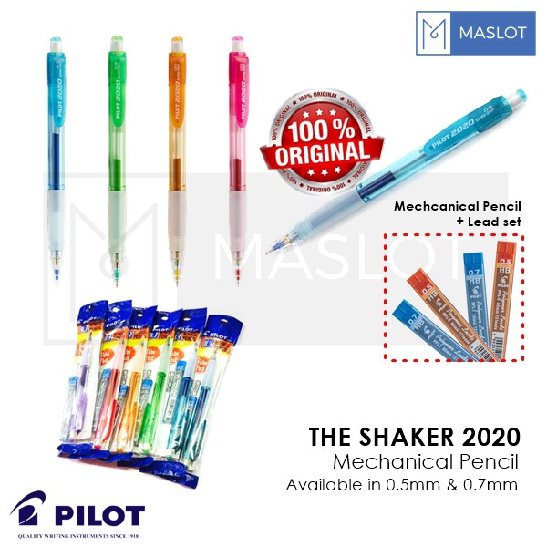 PILOT Mechanical Pencil Shaker 2020 (Available in 0.5mm & 0.7mm) Pilot ...