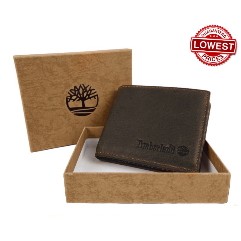 TIMBERLANDx Genuine Leather Wallet Men Premium Quality BiFold Smart ...