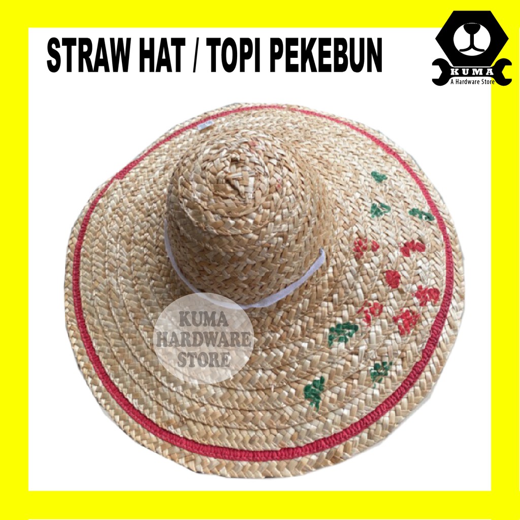 STRAW HAT / TOPI MENGKUANG / TOPI PEKEBUN | Shopee Malaysia
