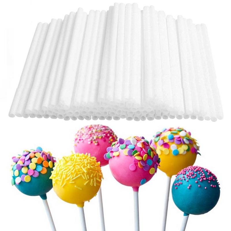 100Pcs Eco-friendly Lollipop Sticks Plastic Straw Stick DIY Candy ...