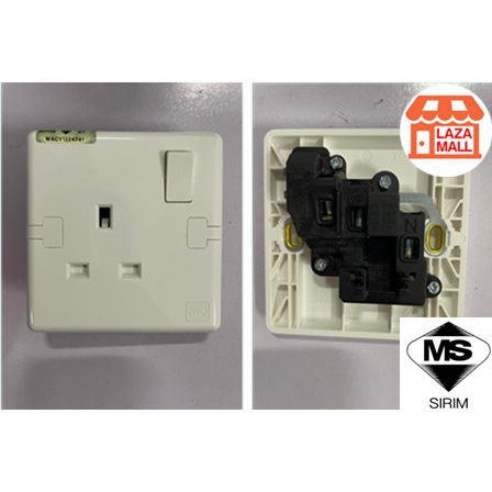 [SIRIM] MK BRANDS PLUG SOCKET HOME ELECTRICAL INNER PLUG SUIS 3 PIN ...