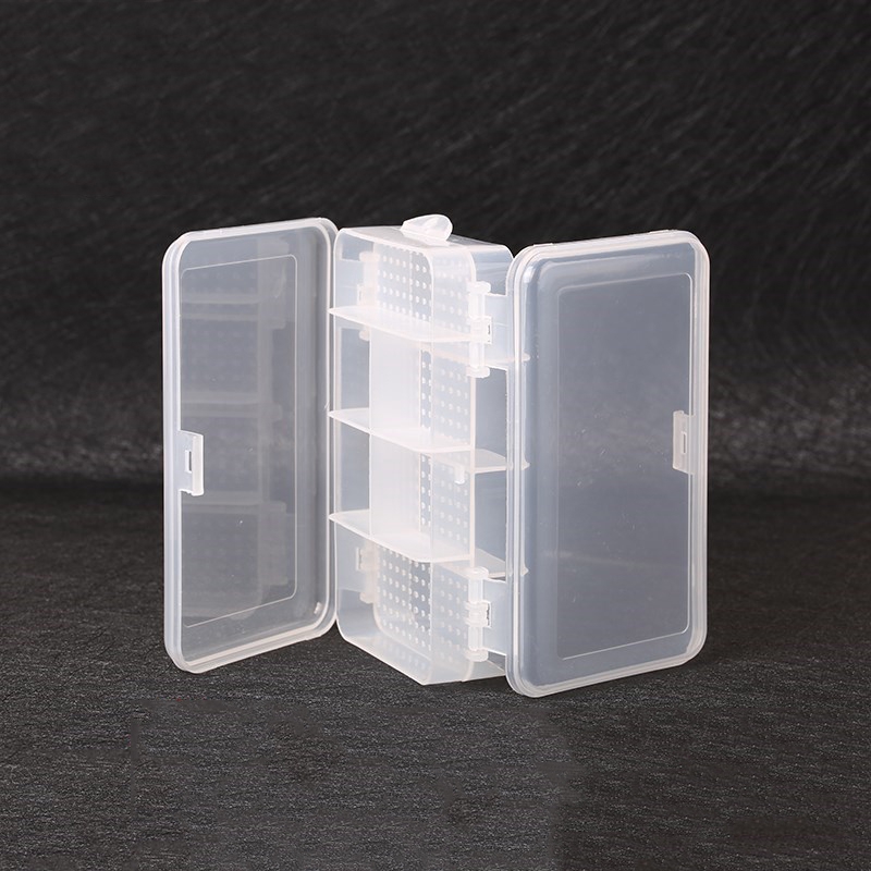 10 Grid Transparent Plastic Double Sided Storage Box Multifunction ...