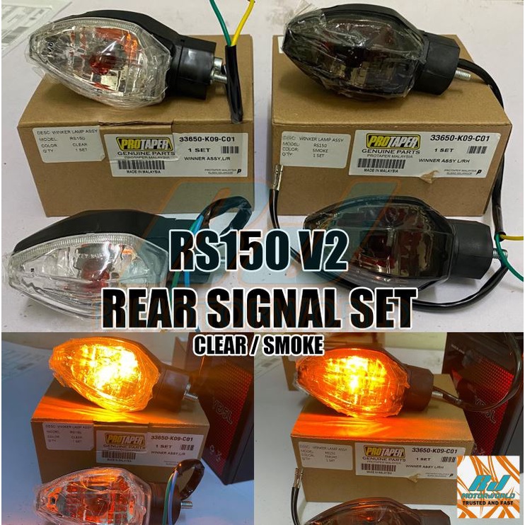 PROTAPER RS150 V2 NEW FRONT / REAR SIGNAL SET (CLEAR / SMOKE) | Shopee ...
