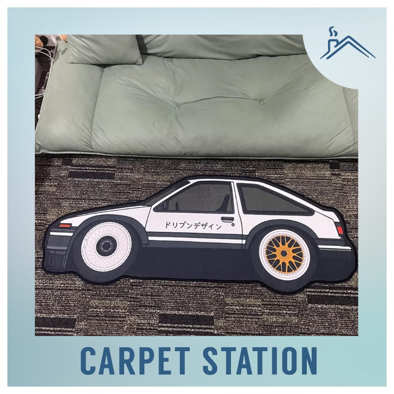 Initial D Design AE86 GTR Ferrari MX-5 Karpet Velvet Hiasan Bilik Tidur ...