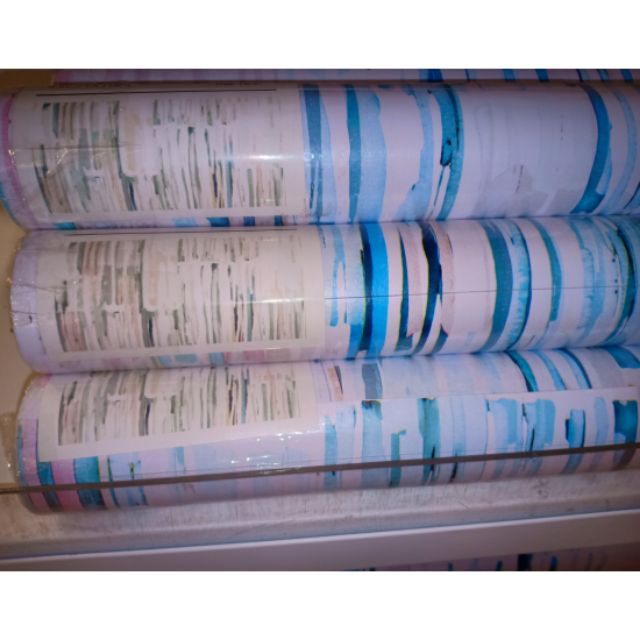 Wallpaper 45 cm X10 m #Terus tampal ke dinding :Sticker Kaison sangat ...