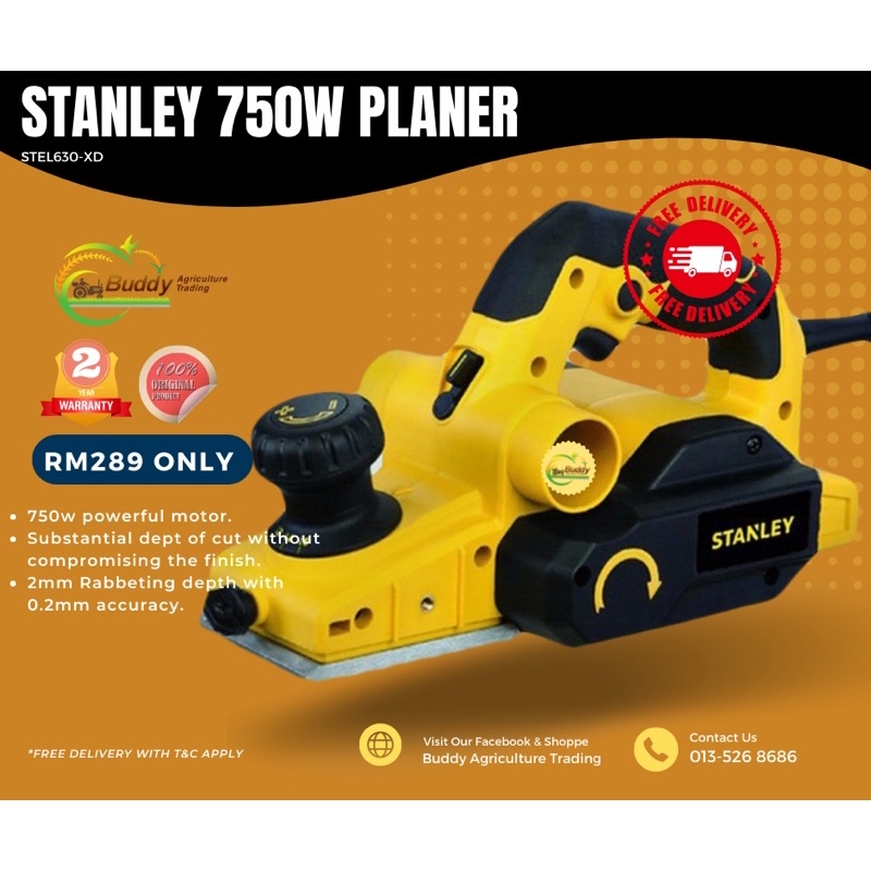 STANLEY CORDED WOOD PLANER 750w STEL630 | Shopee Malaysia