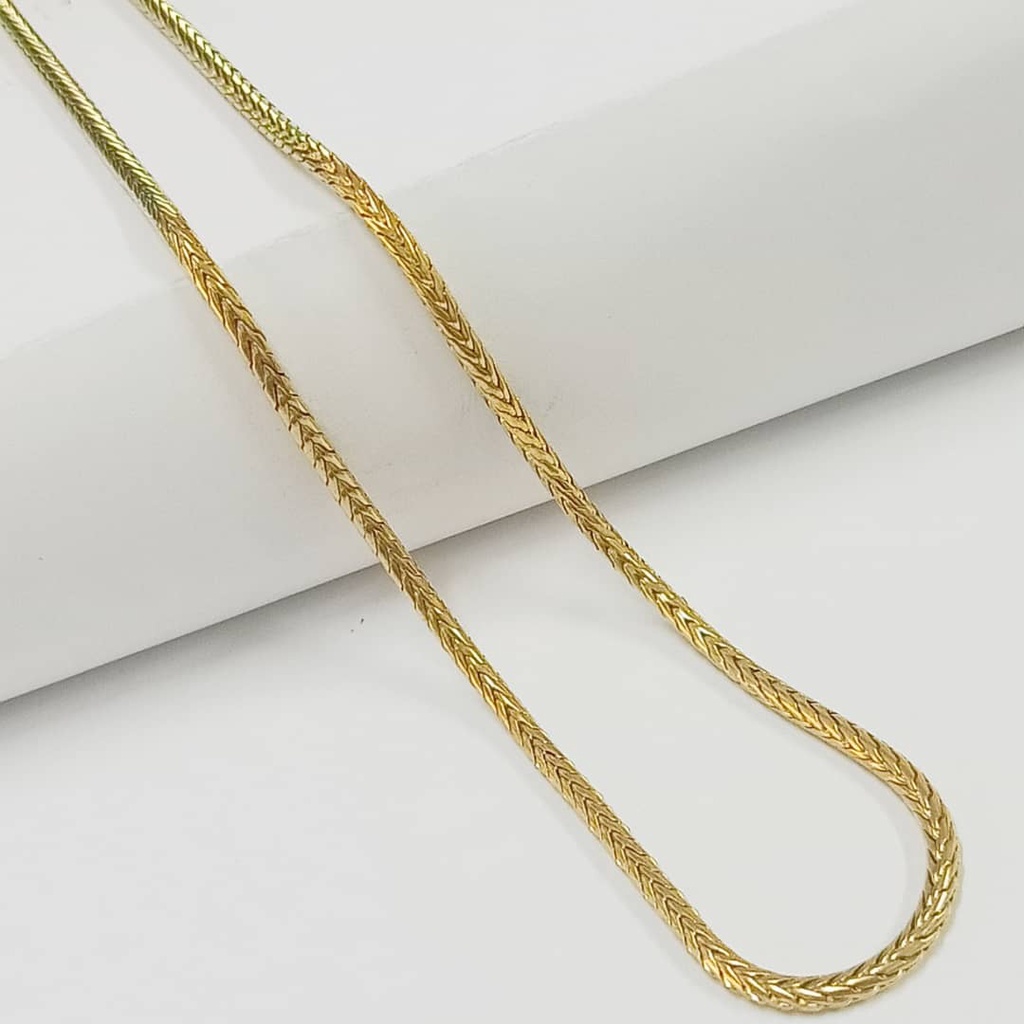 Necklace Rantai Leher Emas Korea 24k GOLD PLATED 70CM (2mm/3mm) | Shopee Malaysia