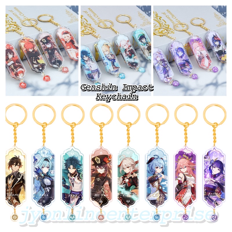 Ready Stock丨Genshin Impact Keychain丨原神精美钥匙扣丨Raiden Shogun Klee Xiao Yae ...
