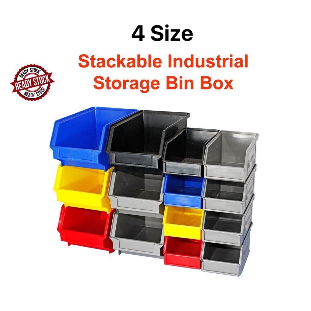 Unica Wall-Mounted Front-Vent Stackable Industrial Container Box Heavy ...