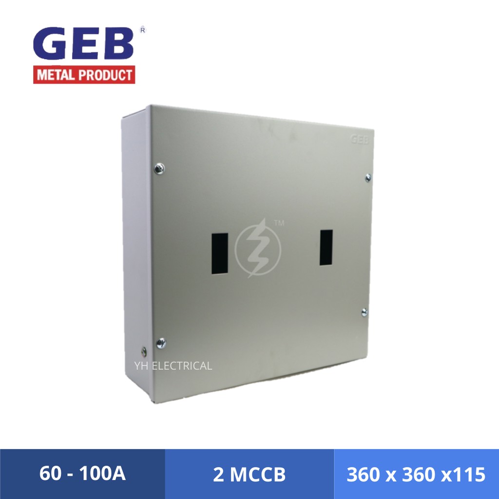 GEB 60A to 100A 2unit of MCCB Metal Clad Box | Shopee Malaysia