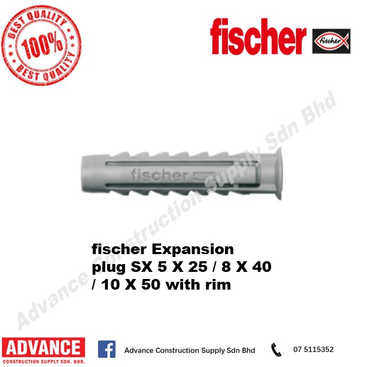 Fischer Accessories fischer Expansion plug SX 5 X 25 / 8 X 40 / 10 X 50 ...