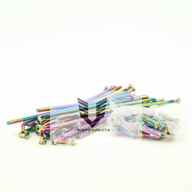 Spoke Aksesori Needle Lidi Rims Lidi Alloy Rims Gold/Chrome/Black ...