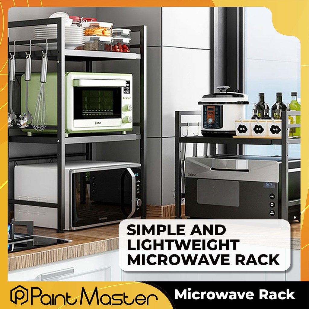 Stainless Steel Kitchen Rack Microwave Oven Microwave Rack Shelf Rak ...