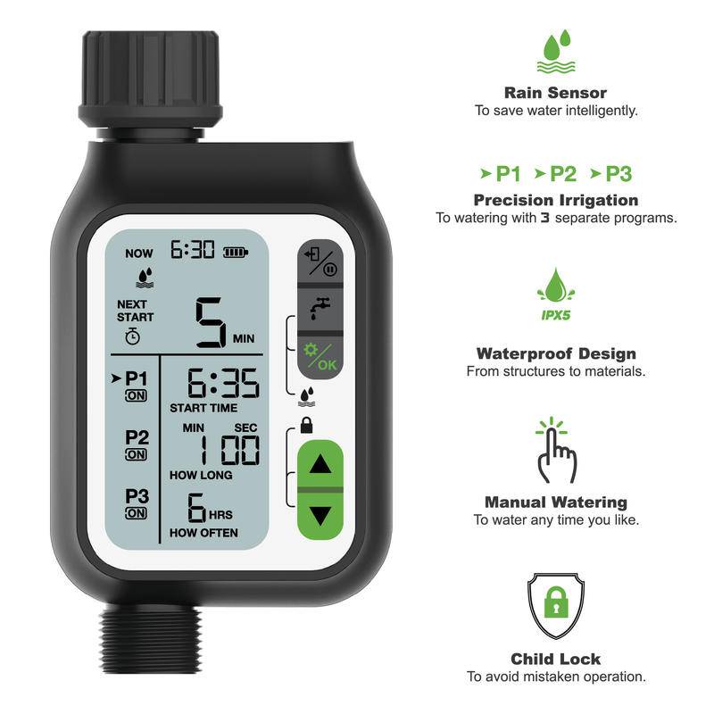 READY🔥 Irrigation Timer Automatic Watering Timer Sprinkler System with ...