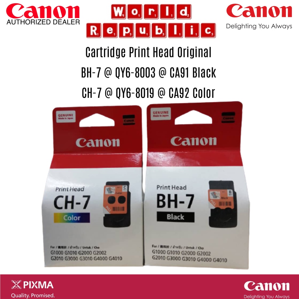 Canon Original BH-7 BH7 QY6-8003 CA91 CH-7 CH7 QY6-8019 CA92 Print Head ...