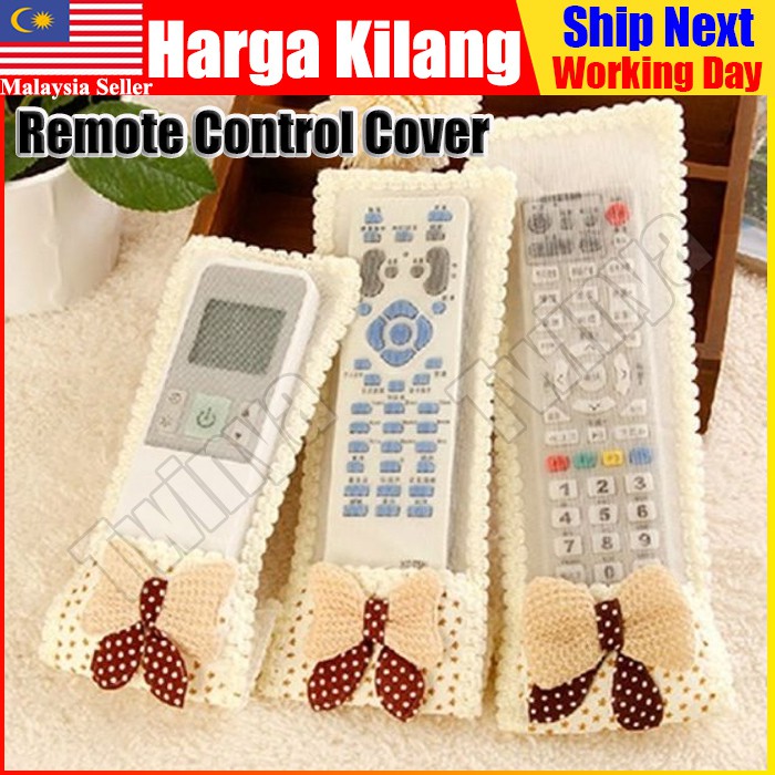 Fabric Lace Protective Remote Control Cover Sleeve Case Dustproof Air ...