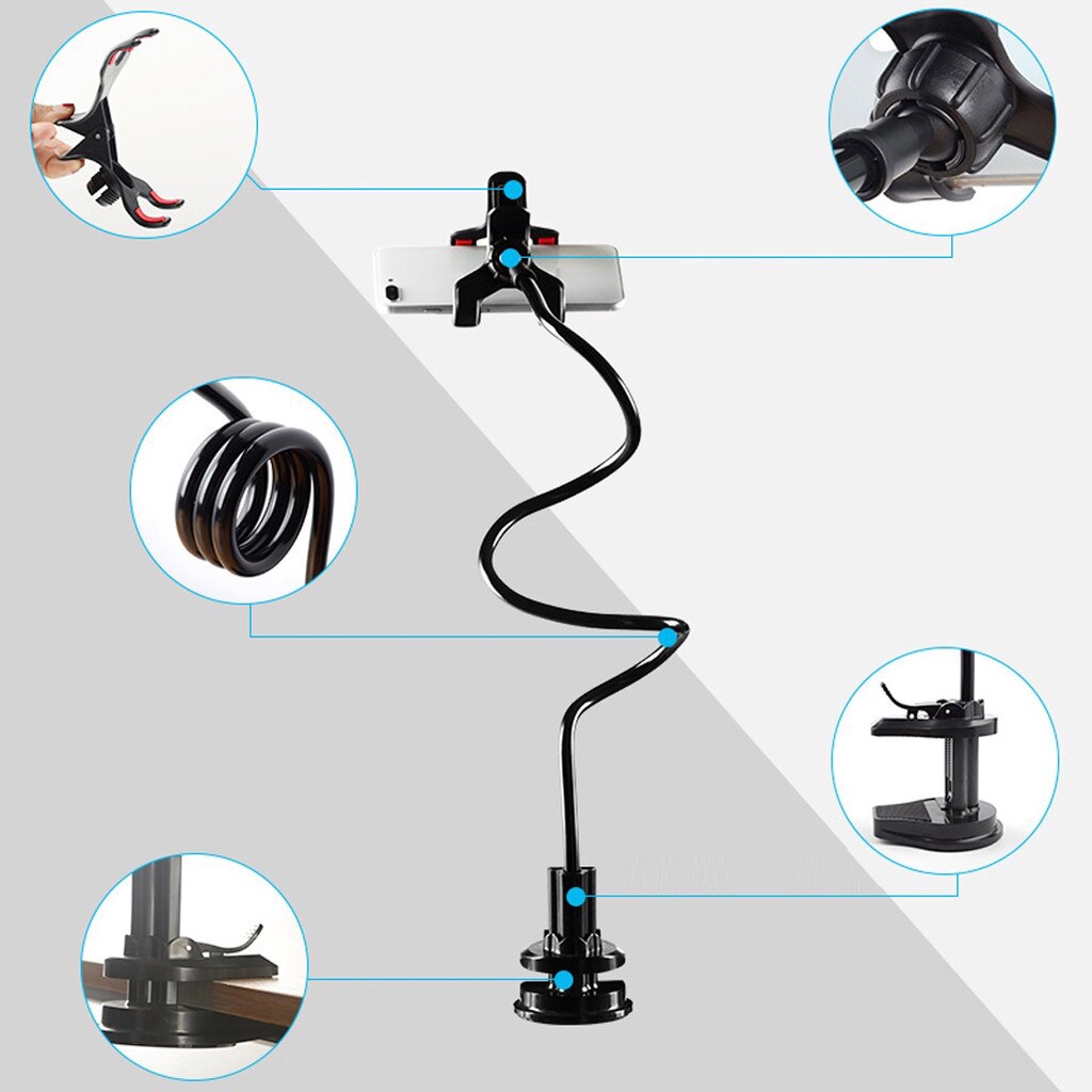 Multifunction Lazy Phone Holder With Sucker Long Telescopic Gooseneck ...