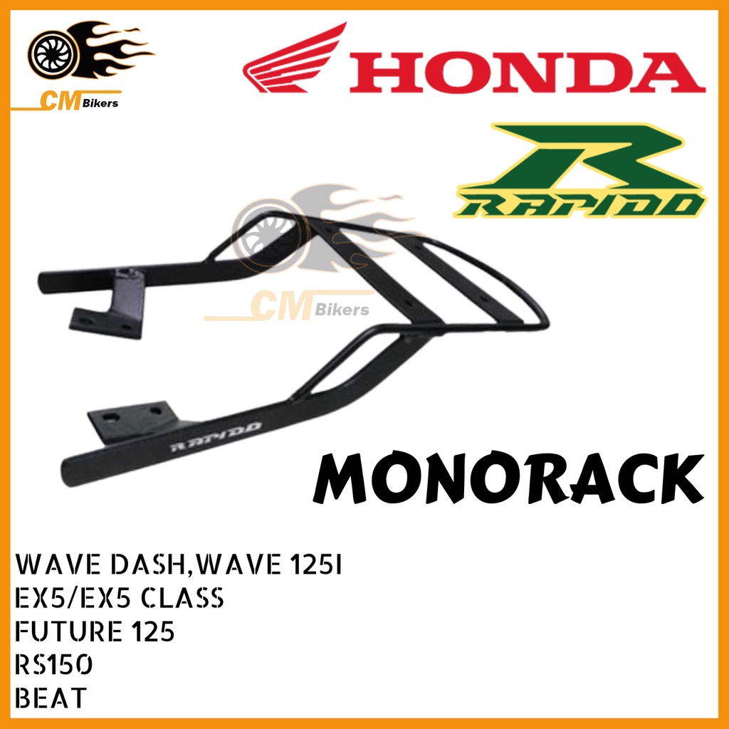 Honda Rapido Monorack/V Rack RS150/RS-X/EX5/BEAT/WAVE DASH/WAVE125i ...