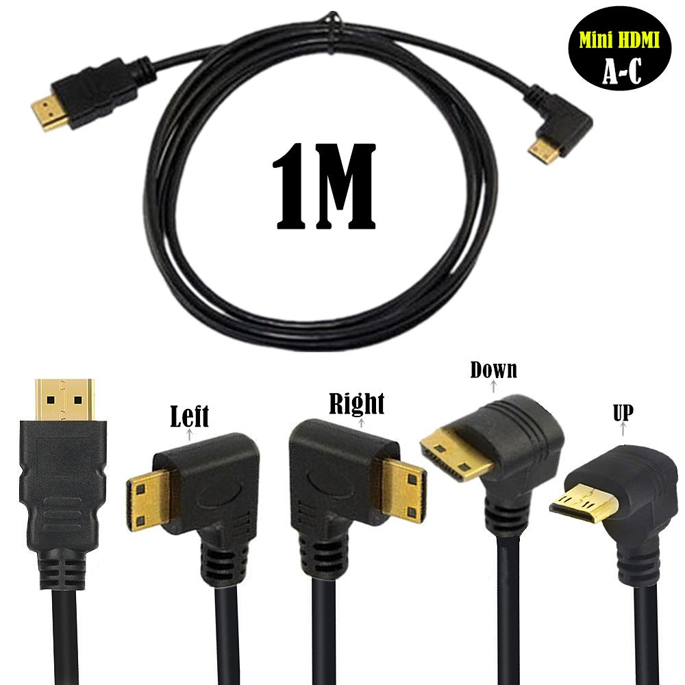 HDMI To mini Cable Standard Adapter Hd 90 Degree Elbow | Shopee Malaysia