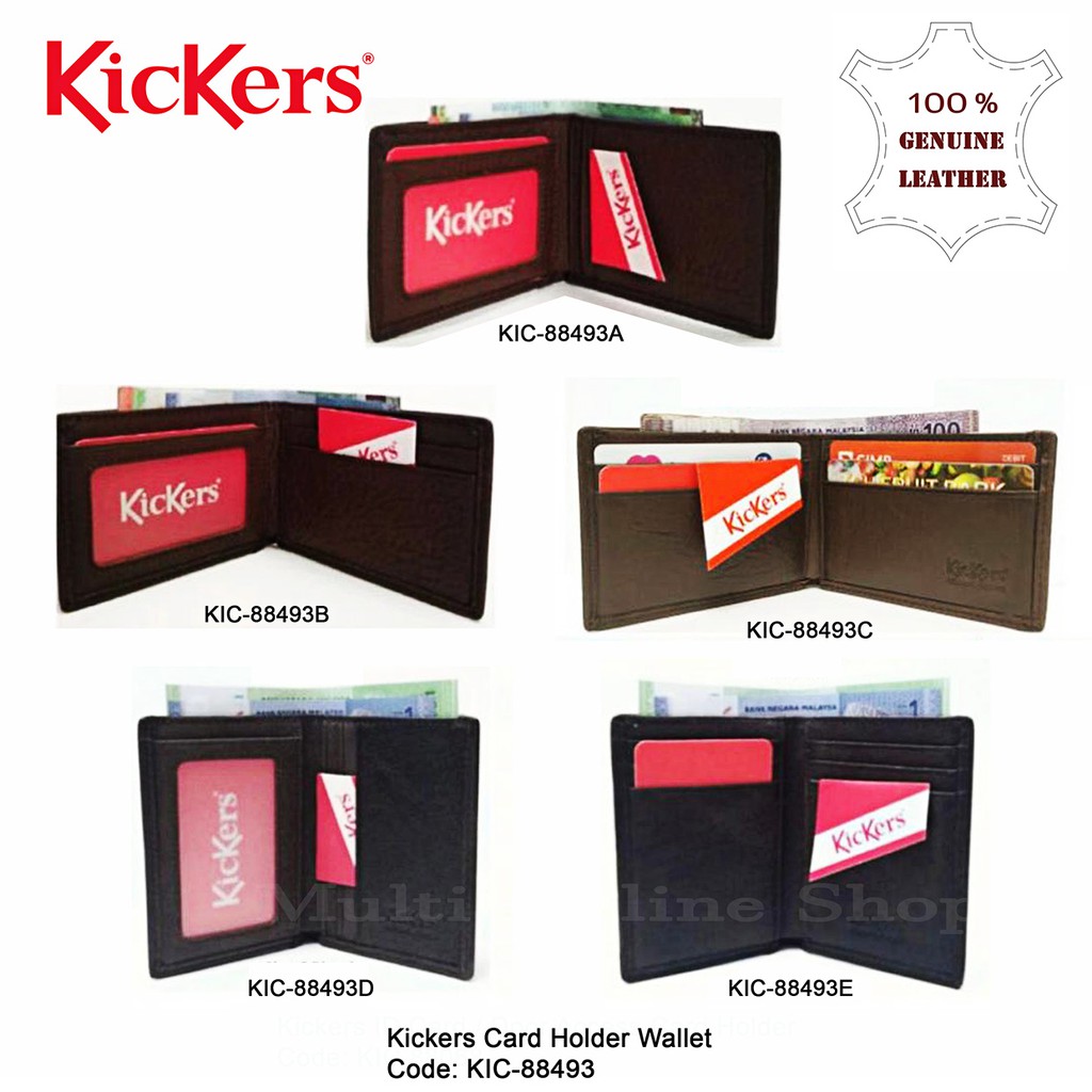Kickers Genuine Leather Card Holder Wallet KIC 88493 Series | Shopee ...