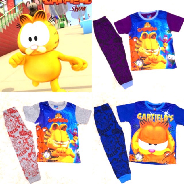 🌟🌟TOP SALE🌟🌟Garfield kids pyjamas bahu tidur kanak kanak🌟🌟 | Shopee ...