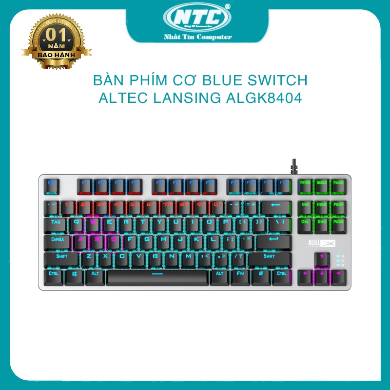 ALTEC LANSING ALGK8404 blue switch mechanical keyboard type 87 rainbow ...