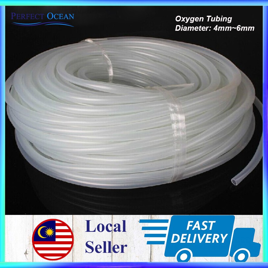 Oxygen Tubing Aquarium White Soft Air Bubble Hose Tiub Oksigen Ikan (1 ...