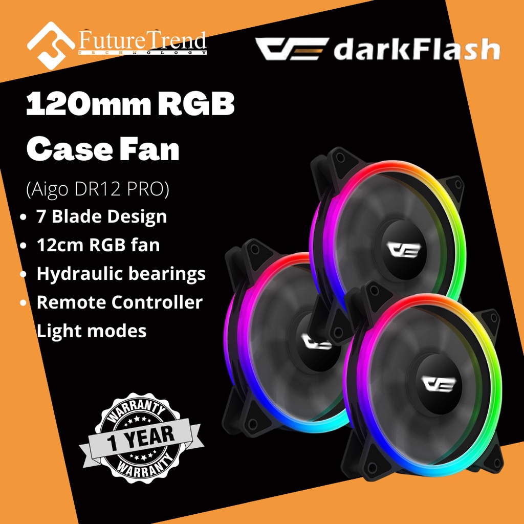 Darkflash Aigo DR12 Pro 120mm RGB Case Fan | Shopee Malaysia