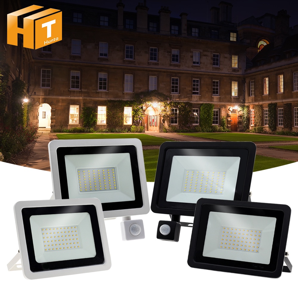 PIR Motion Sensor LED Floodlight 220V Waterproof Spotlight 10W 30W 50W 100W Flood Light Outdoor ...