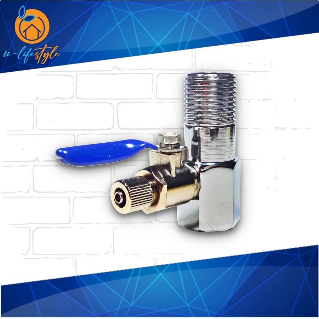 T Valve – 1/4“ Tap Ball Valve and 1/2 “ Thread (Female and Male)Brass ...