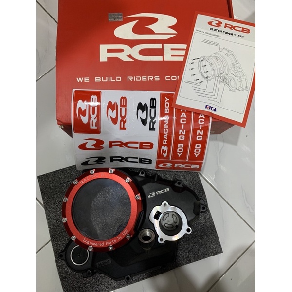 RCB Engine Cover Clutch Cover Yamaha Y15ZR/ Blue/Red Racing Boy Engine ...