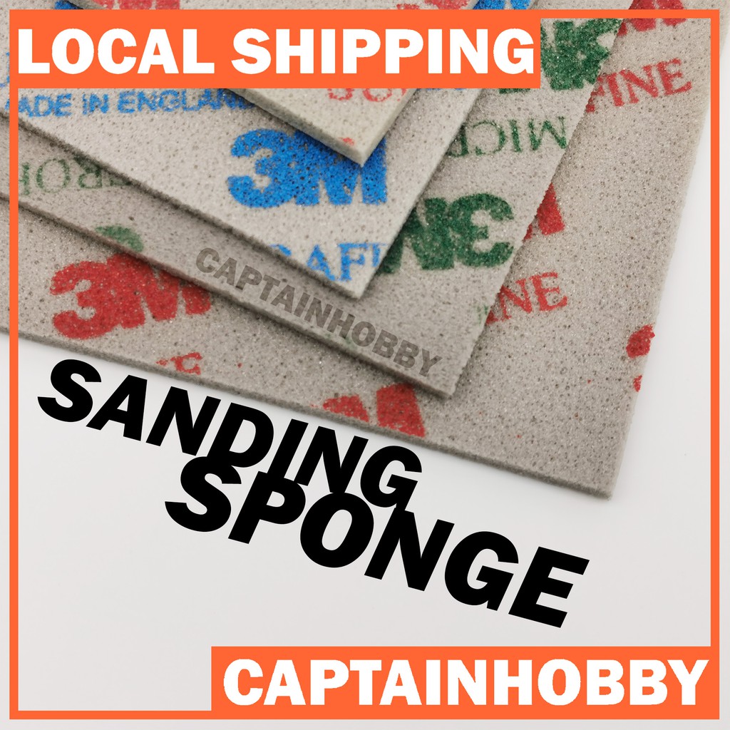3M Softback Sanding Sponge 114MM x139MM for Polishing Gundam Gunpla ...