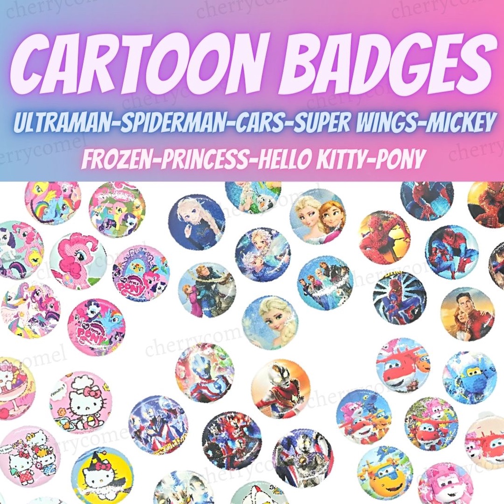 3cm Cartoon Button Badges Badge 1Pcs | Shopee Malaysia