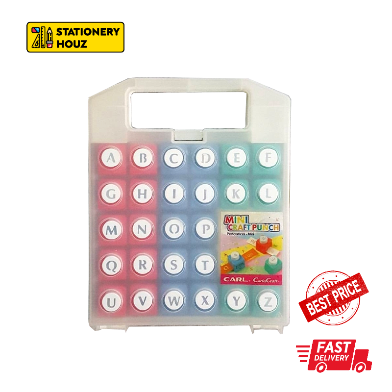 Stationery Houz Carla Craft Mini Punch- Upper Alphabet set A-Z (CAPITAL ...
