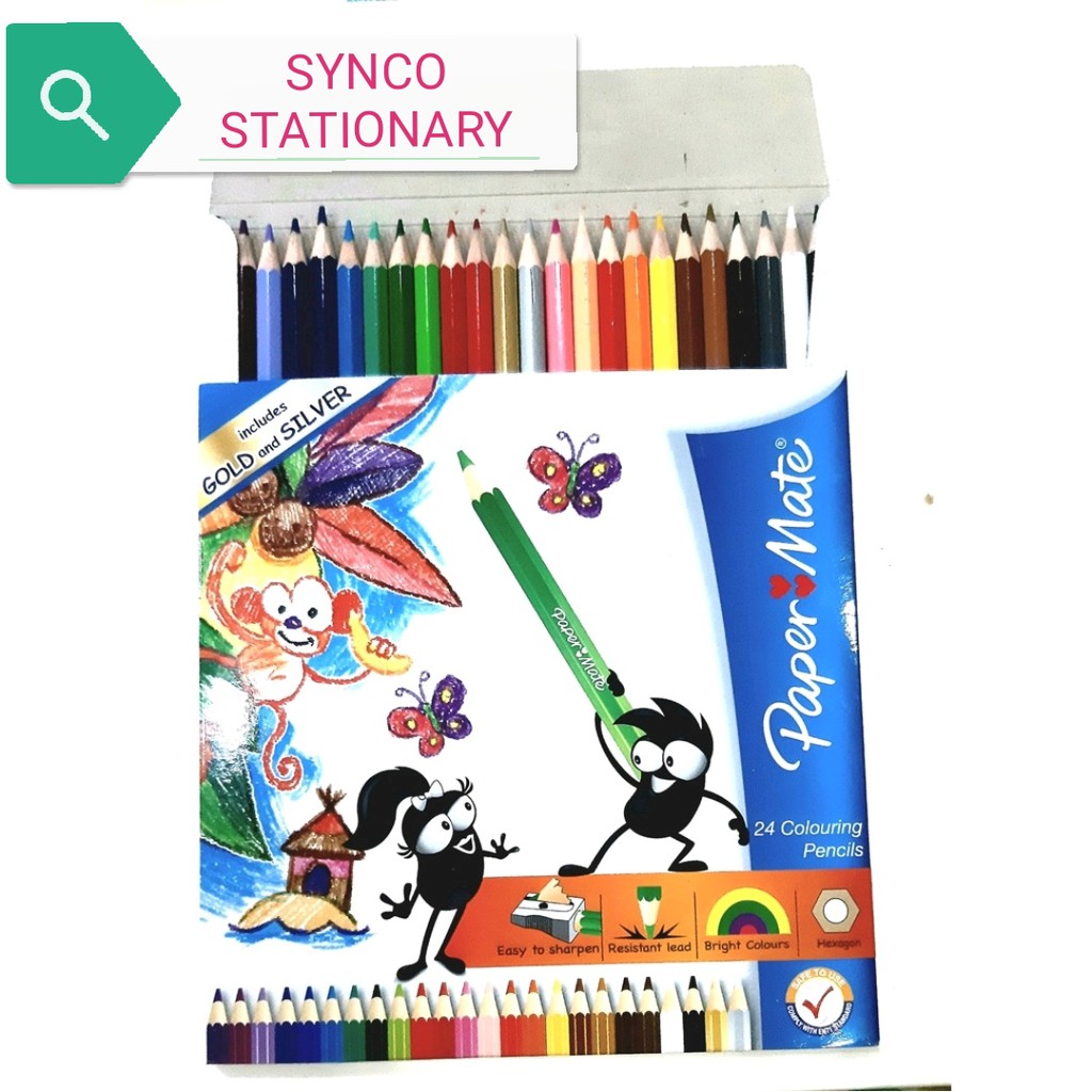 Papermate Colour Pencil 24 Long | Shopee Malaysia