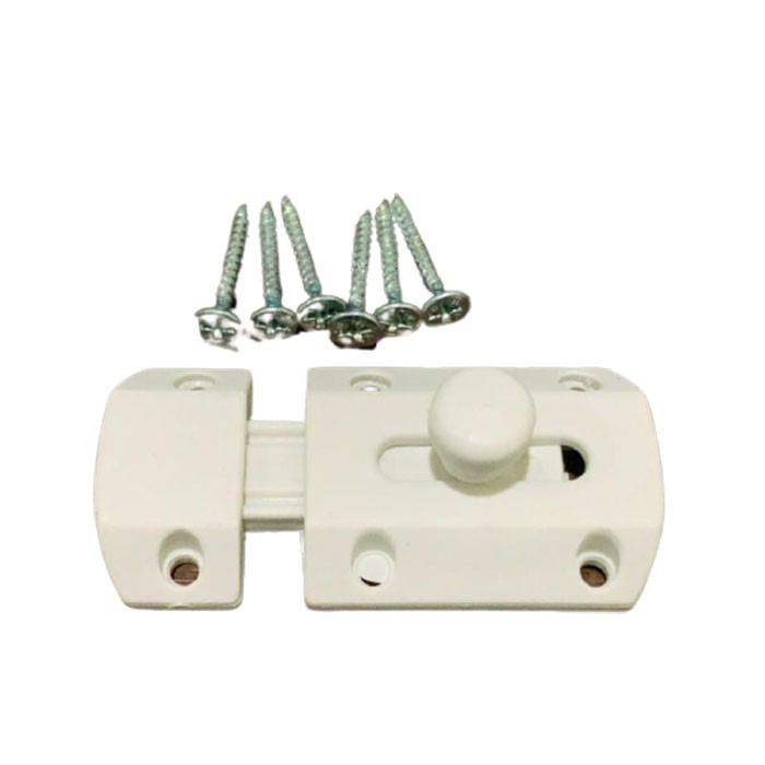 Pvc Plastic Slot Latch Bathroom Door Lock | Shopee Malaysia